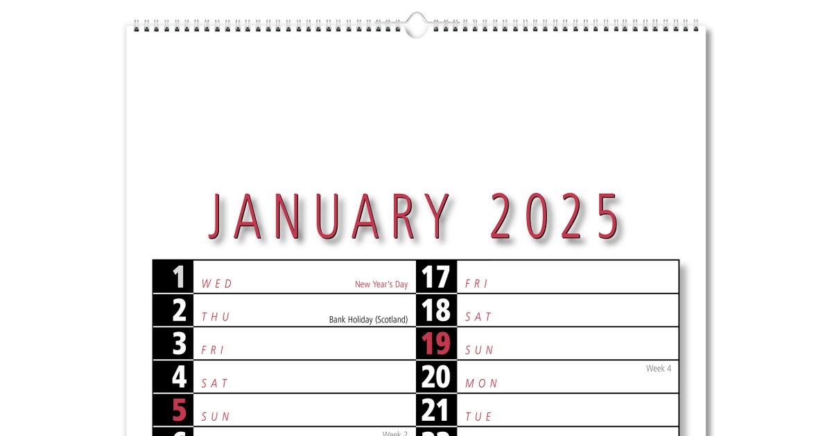 Commercial Engagement Branded Wall Calendar | Brunel Trade Services